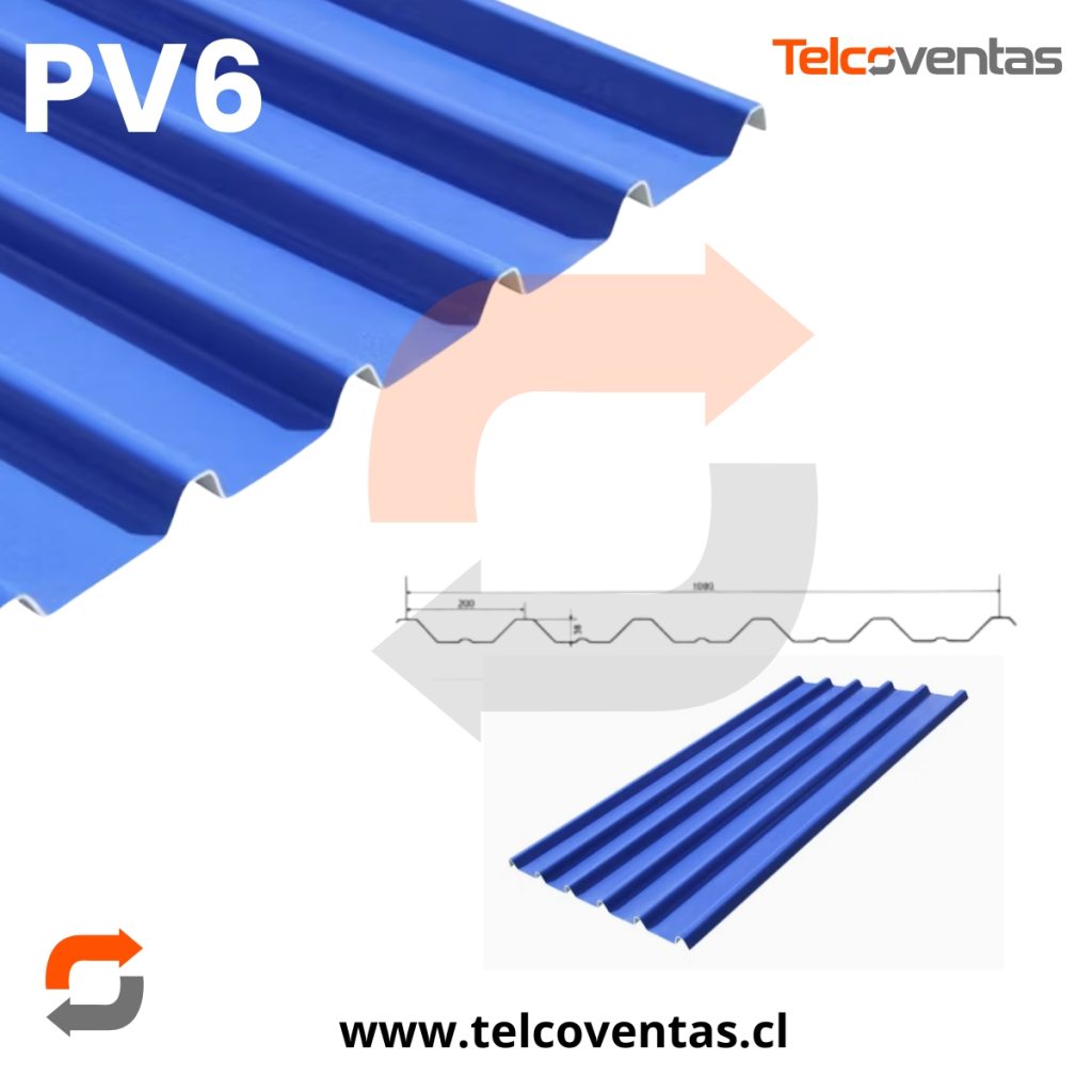 Planchas de Zinc PV6 PV8 y Cubiertas Metálicas | TelcoVentas Chile